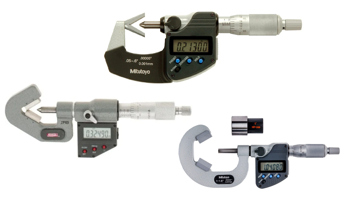 Digital V-Anvil Micrometers – Tagged "" – GreatGages