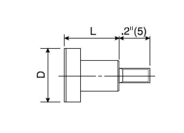 Mitutoyo Flat Button Indicator Tip 10mm, M2.5 Threads – GreatGages