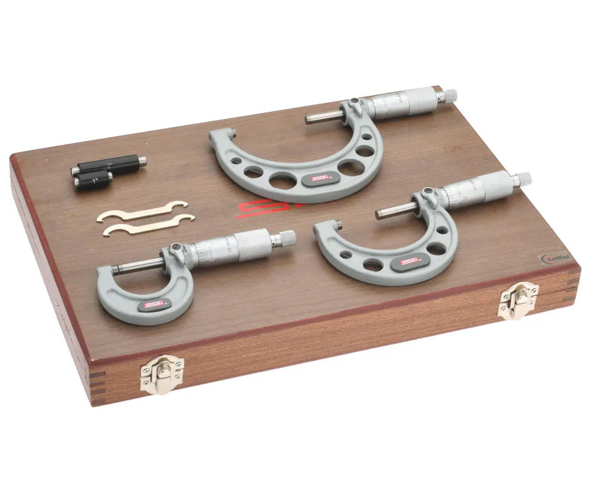 17-634-7 SPI Micrometer Set 0-3" w/ Certs – GreatGages