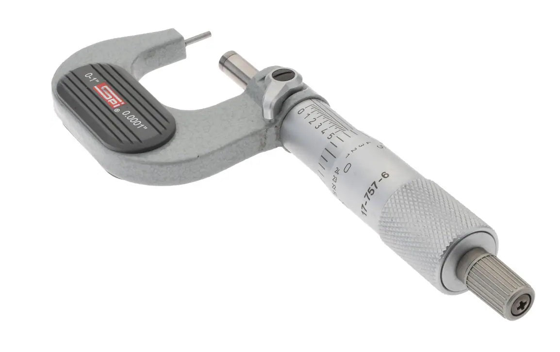 17-757-6 SPI Tube Micrometer Pin Anvil 0-1" w/ Cert – GreatGages