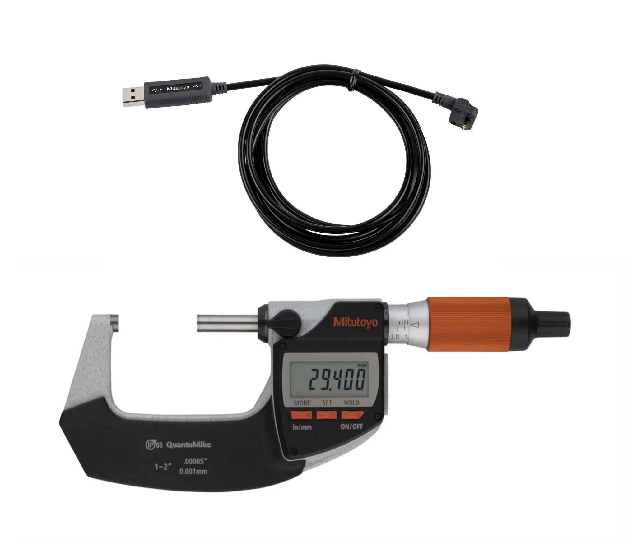 293-181-40-USB Mitutoyo QuantuMike Micrometer to USB Direct Package, 1 ...