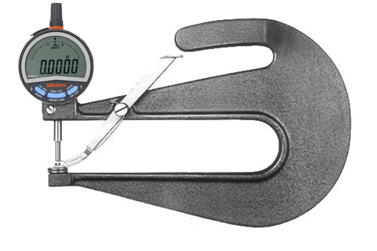 Deep Throat Thickness Gage 0-.5", 8" Reach, .0005" Res – GreatGages