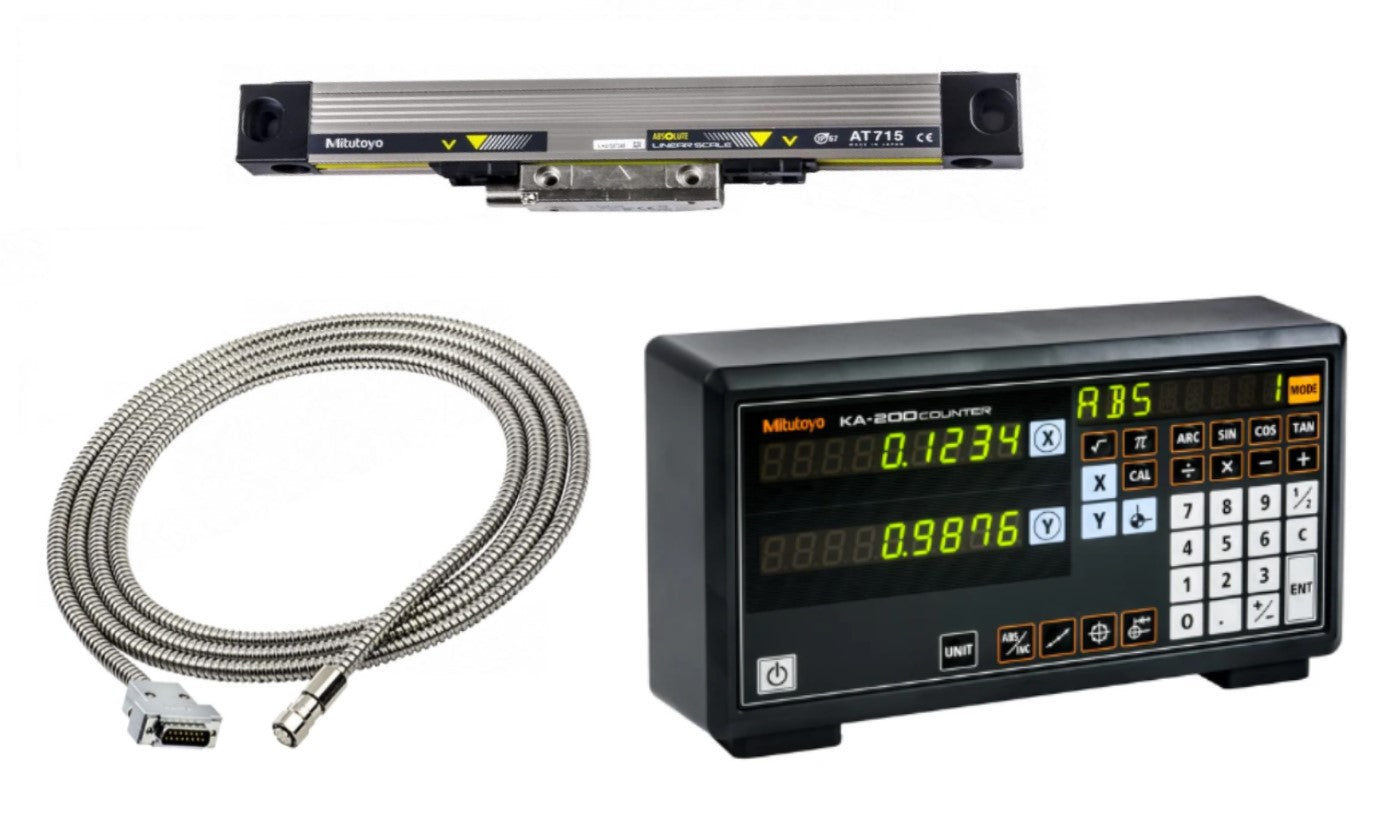 Mitutoyo Linear Scale Various Sizes w/ Digital Readout & Cable Package ...