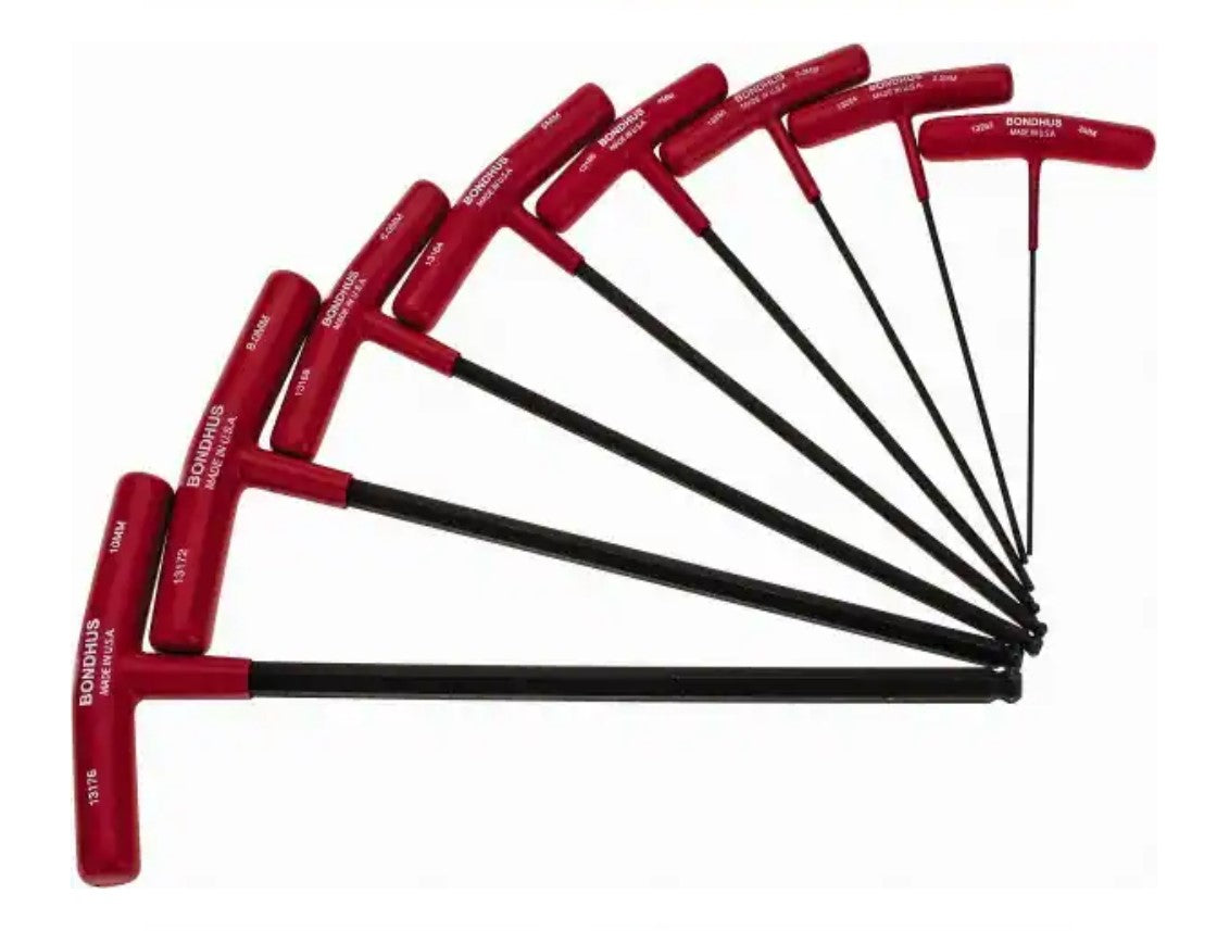 97-675-3 T-Handle Bondhus Metric Hex Tool Set – GreatGages
