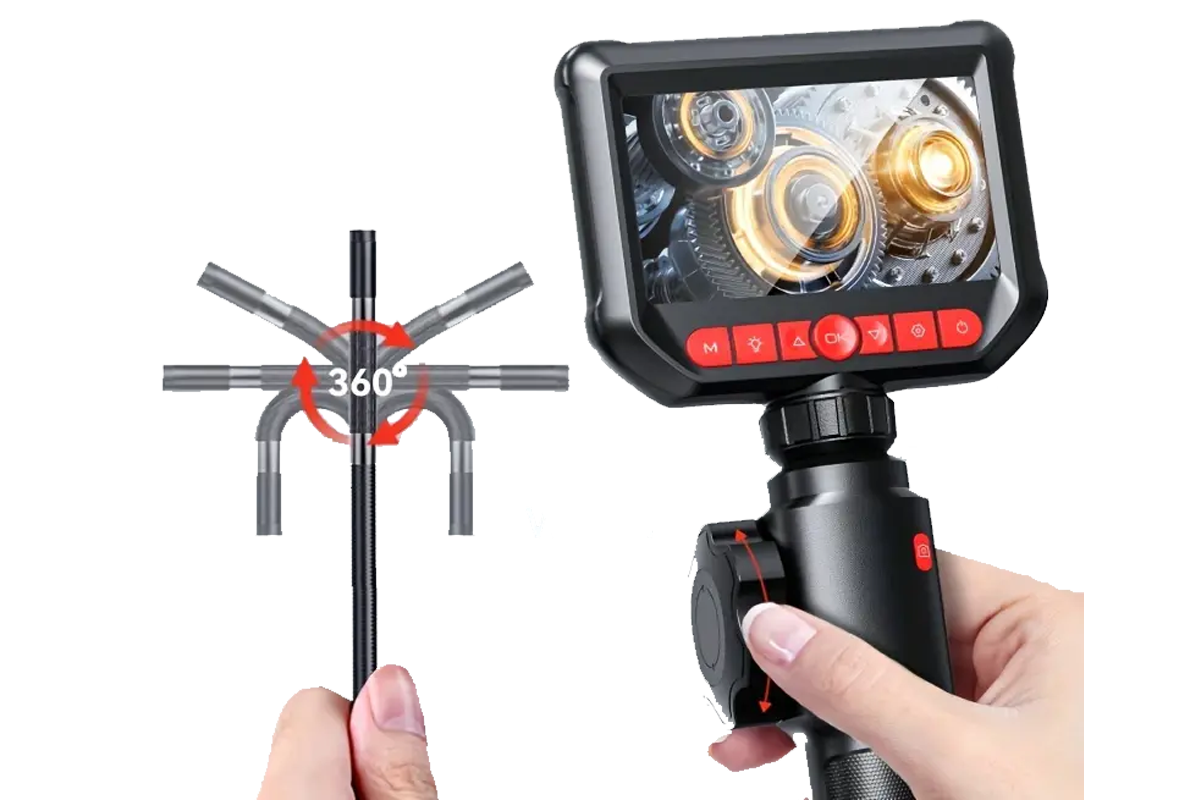 Industrial Waterproof Borescope with 360° Articulating Camera – GreatGages