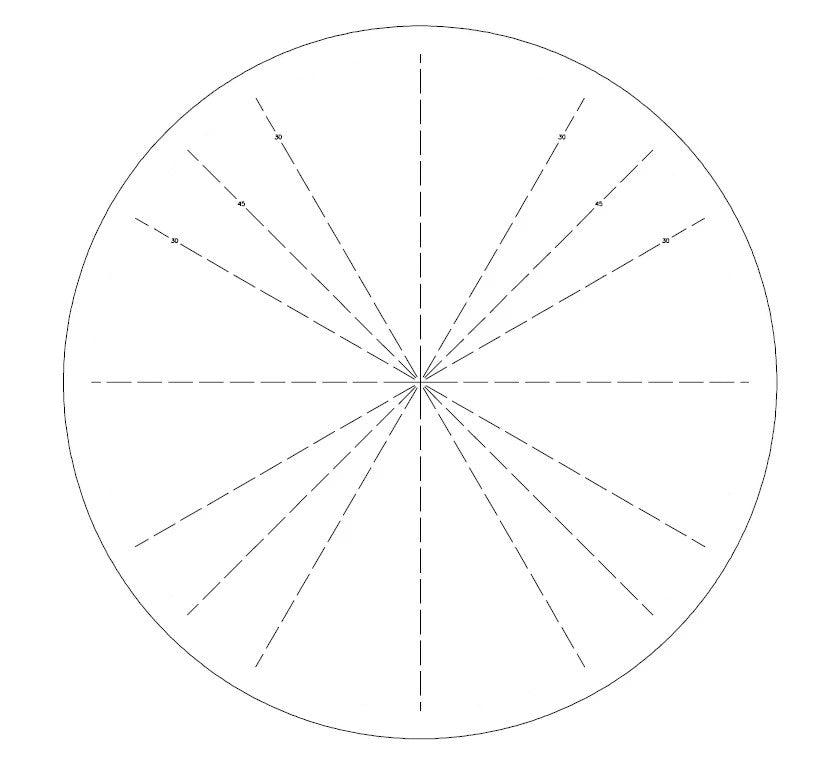 MO-14-11 Mylar Overlay Angle Chart – GreatGages