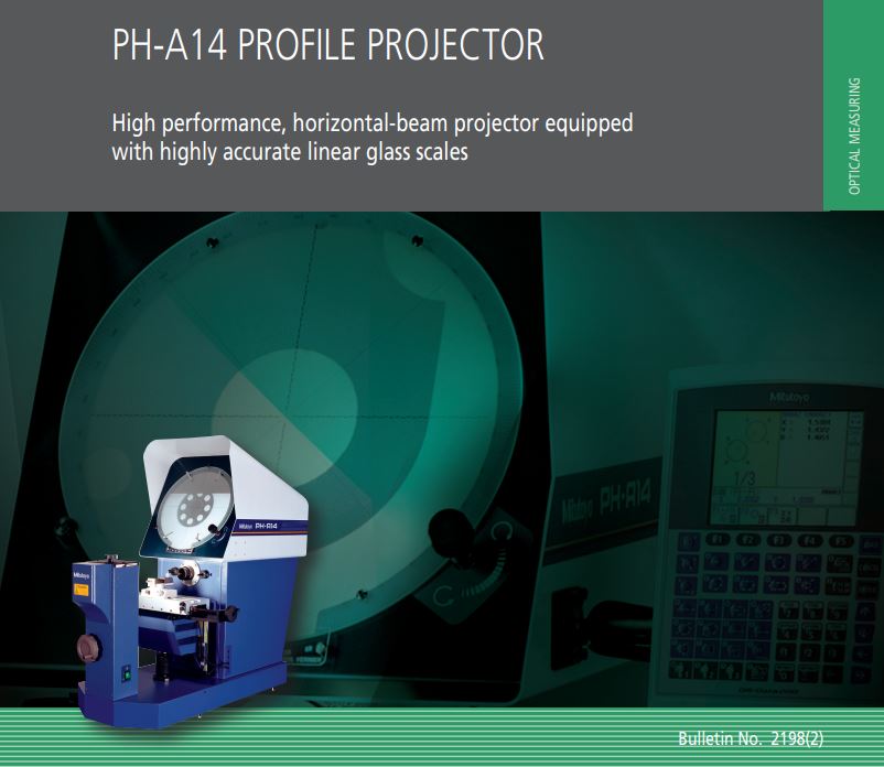 12AAK756 Mitutoyo PH-A14 Comparator Glass Screen – GreatGages
