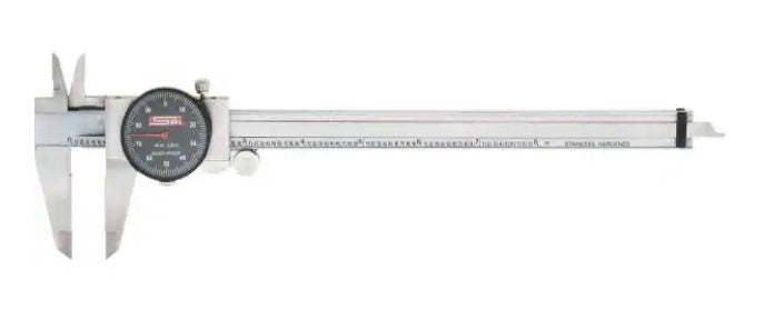 17-974-7 SPI Dial Caliper 8", Black Face w/cert – GreatGages
