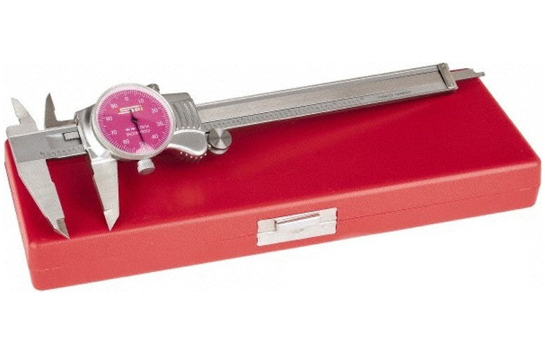 17-986-1 SPI Extra Smooth Movement Dial Caliper 6" Purple Face w/cert ...