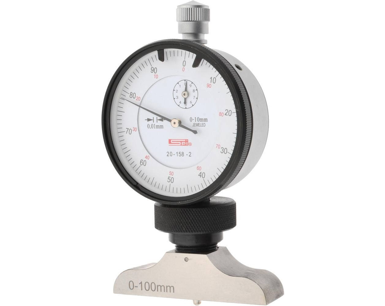 20-158-2 Dial Depth Gage 100mm Range, 63mm Base – GreatGages