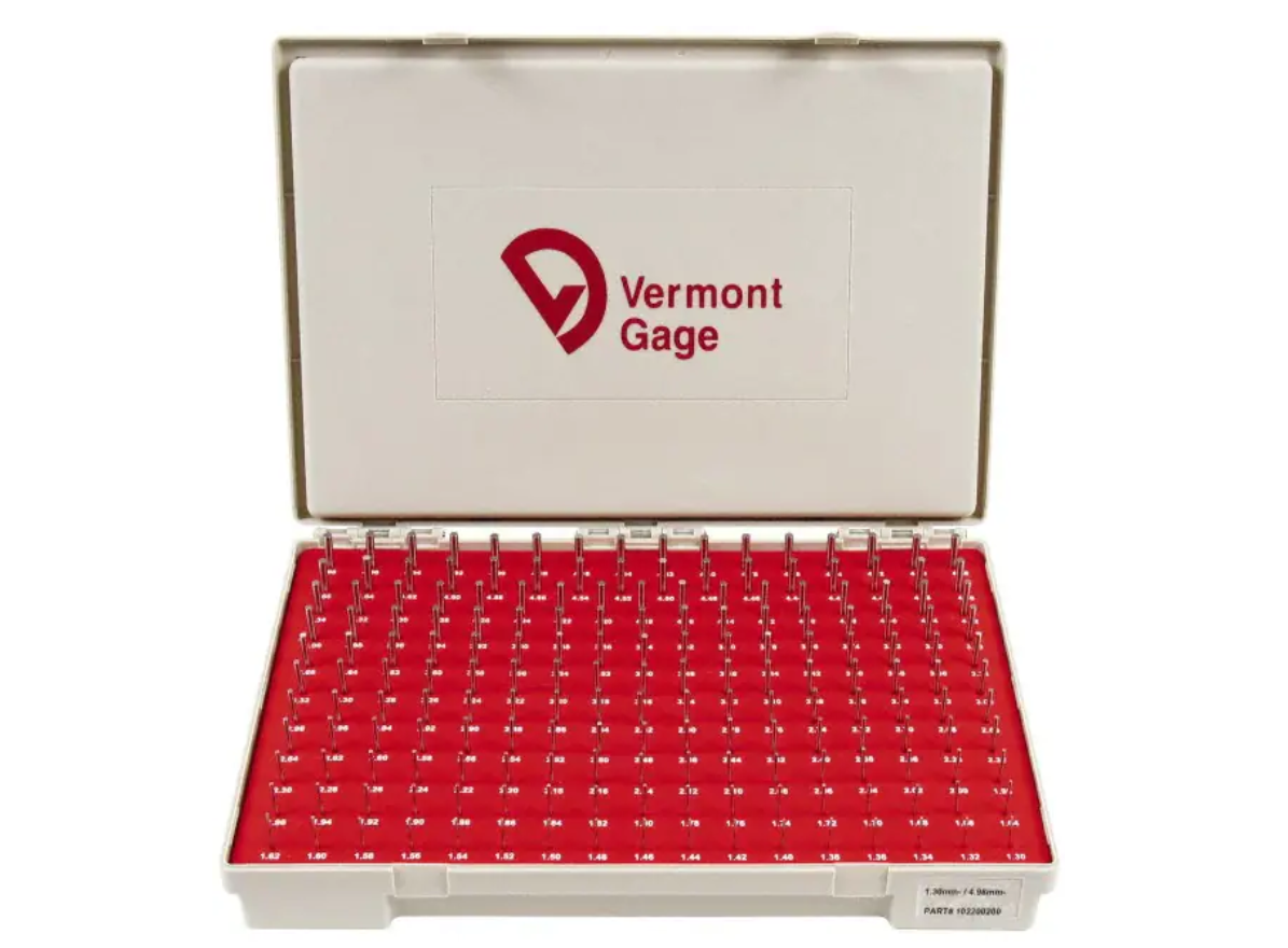 Vermont Steel Metric Gage Pin Set 1.30mm - 4.98mm – GreatGages