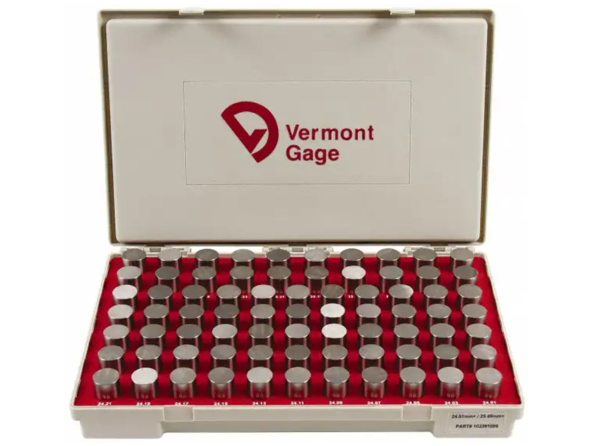 Vermont Steel Metric Gage Pin Set 24.01mm - 25.49mm – GreatGages