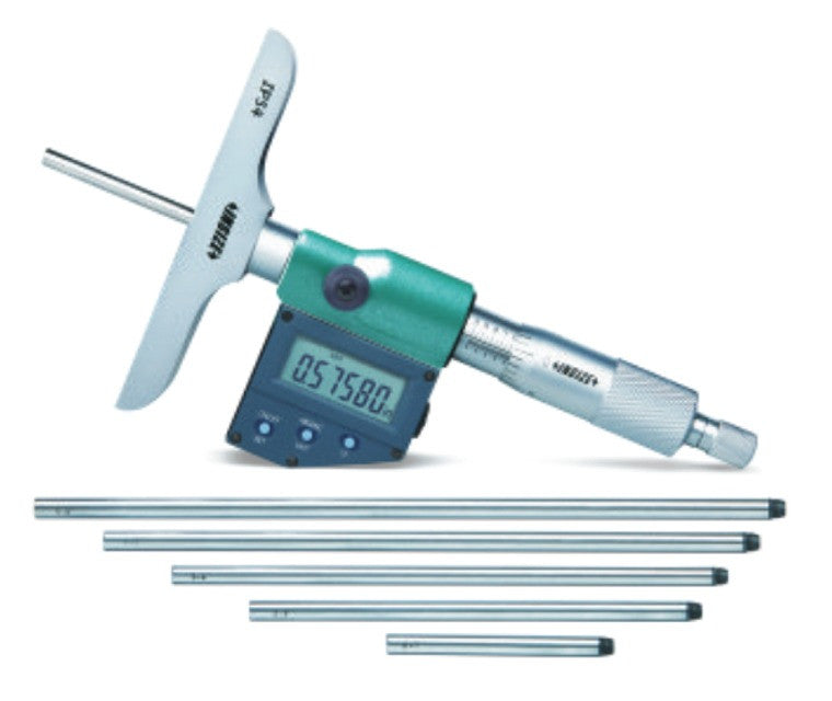3540-300 INSIZE Digital Depth Mic 12" Range - 4" Base – GreatGages