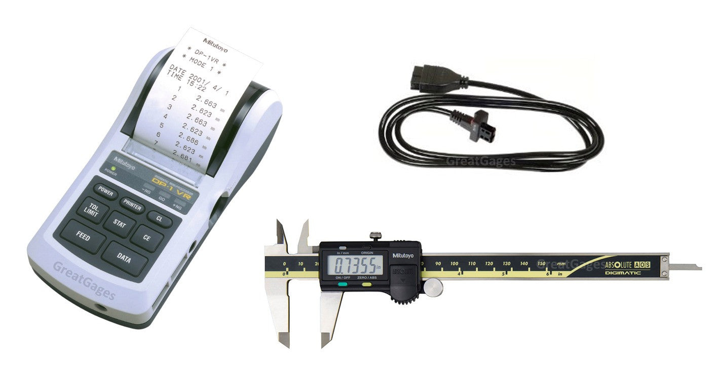 500-171-30-DP1 Mitutoyo Caliper to Portable Printer Package, 6" Range ...