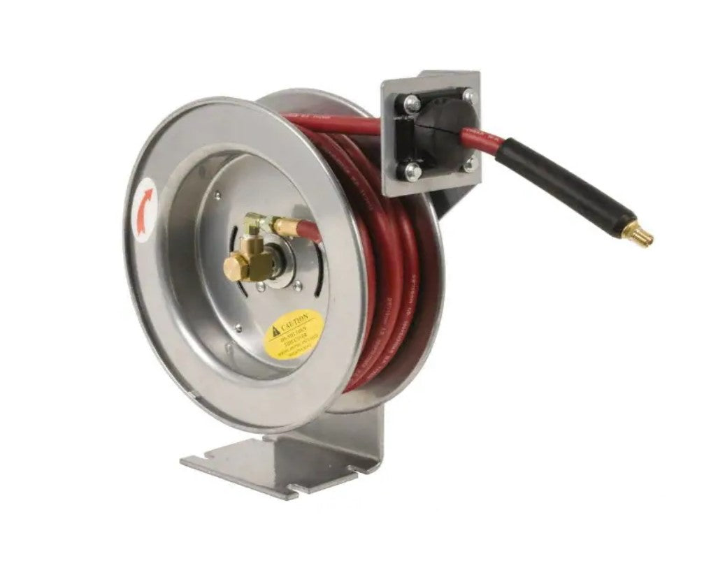 93-391-1 Spring Retractable Air Hose Reel 1/2" x 75' – GreatGages